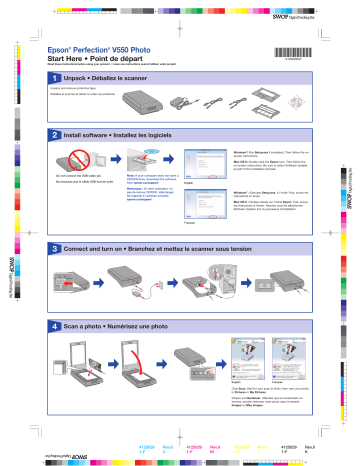 Epson V550 Photo Scanner User Manual | Fixfr